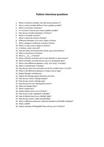 Python interview questions | H2Kinfosys Online Training Videos